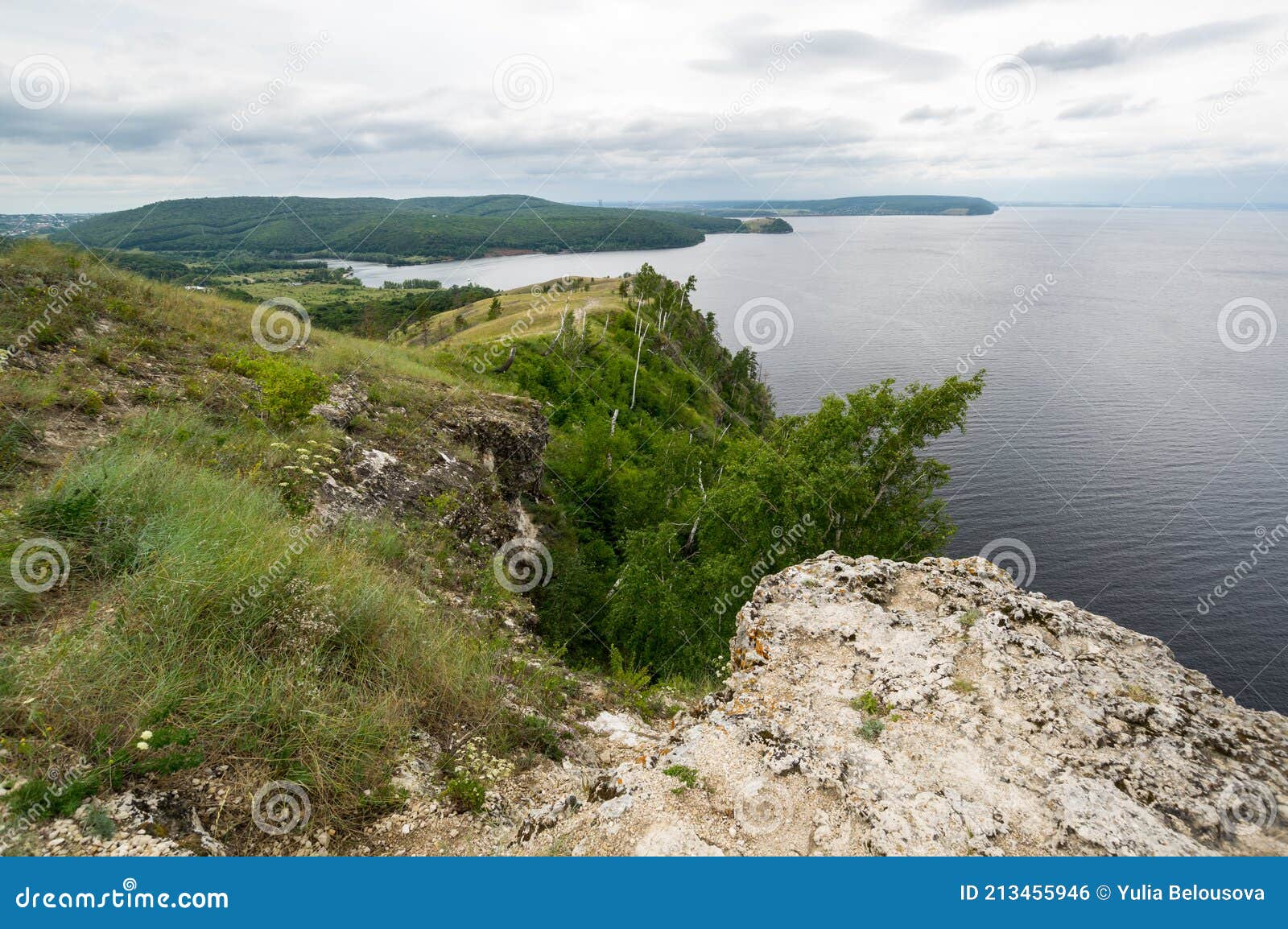 Panoramic View of Zhiguli Mountains Stock Photo - Image of mountain ...