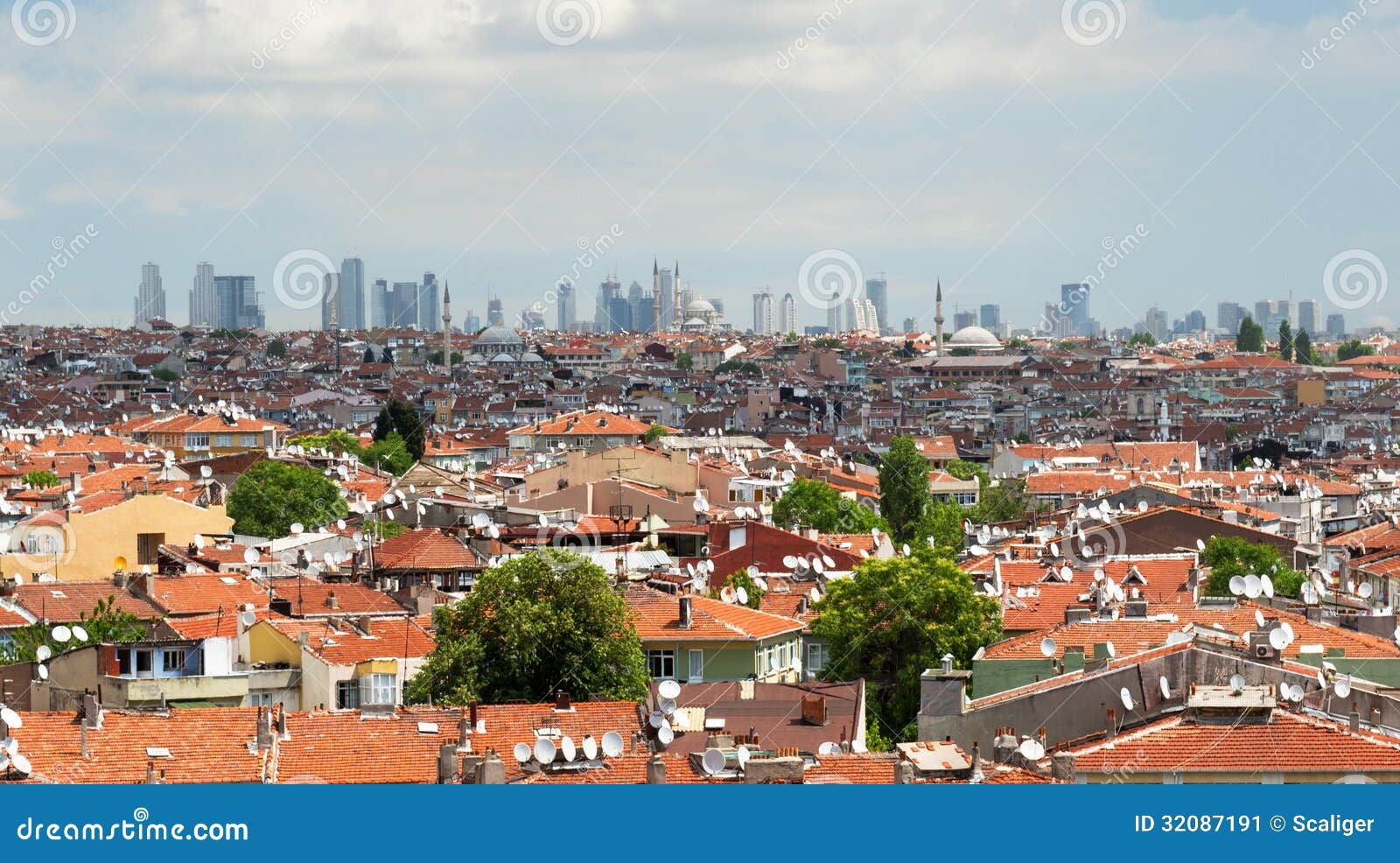 Panoramic Views of Istanbul, Turkey Stock Image - Image of skyscraper ...