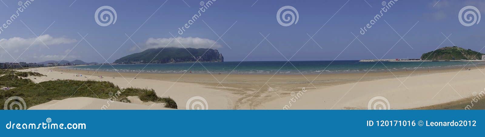 Panoramic Views of Laredo Beach. Stock Photo - Image of panorama, beach ...