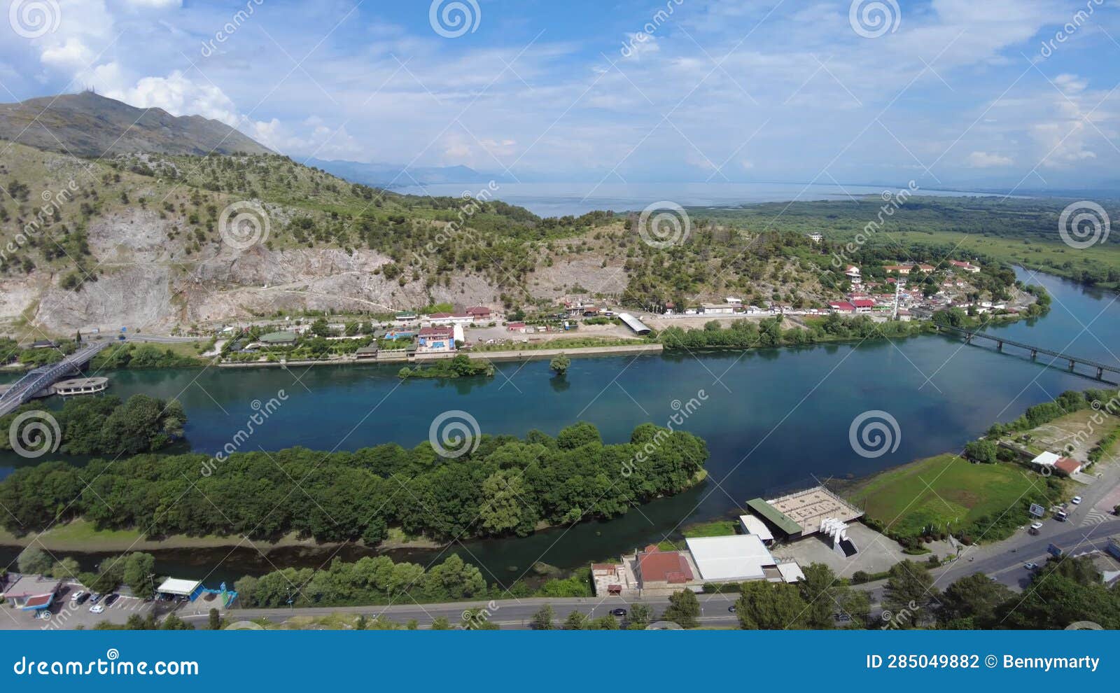 Aerial View of Rozafa Castle in Albania Stock Footage - Video of hiking ...