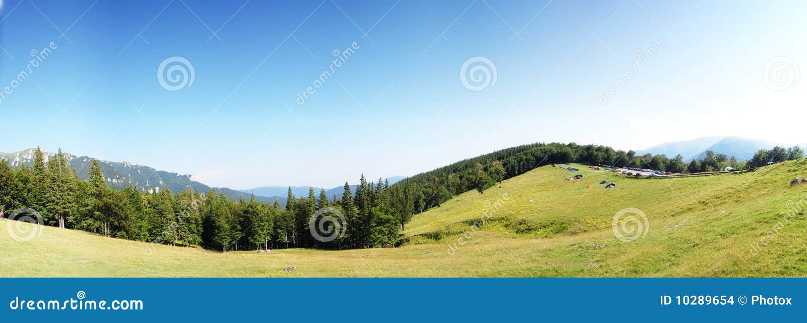 Panoramic Views of the Valleys Stock Photo - Image of cheia, grass ...