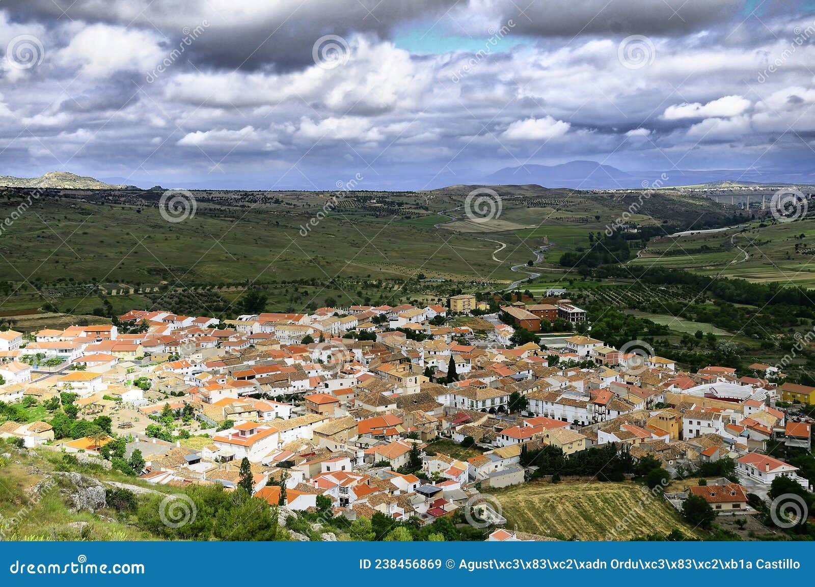 Panoramic of the Villa De Gor, Granada Stock Image - Image of ...