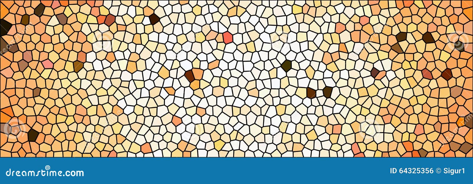 Panoramic Window in Ochre Tones Stock Illustration - Illustration of ...