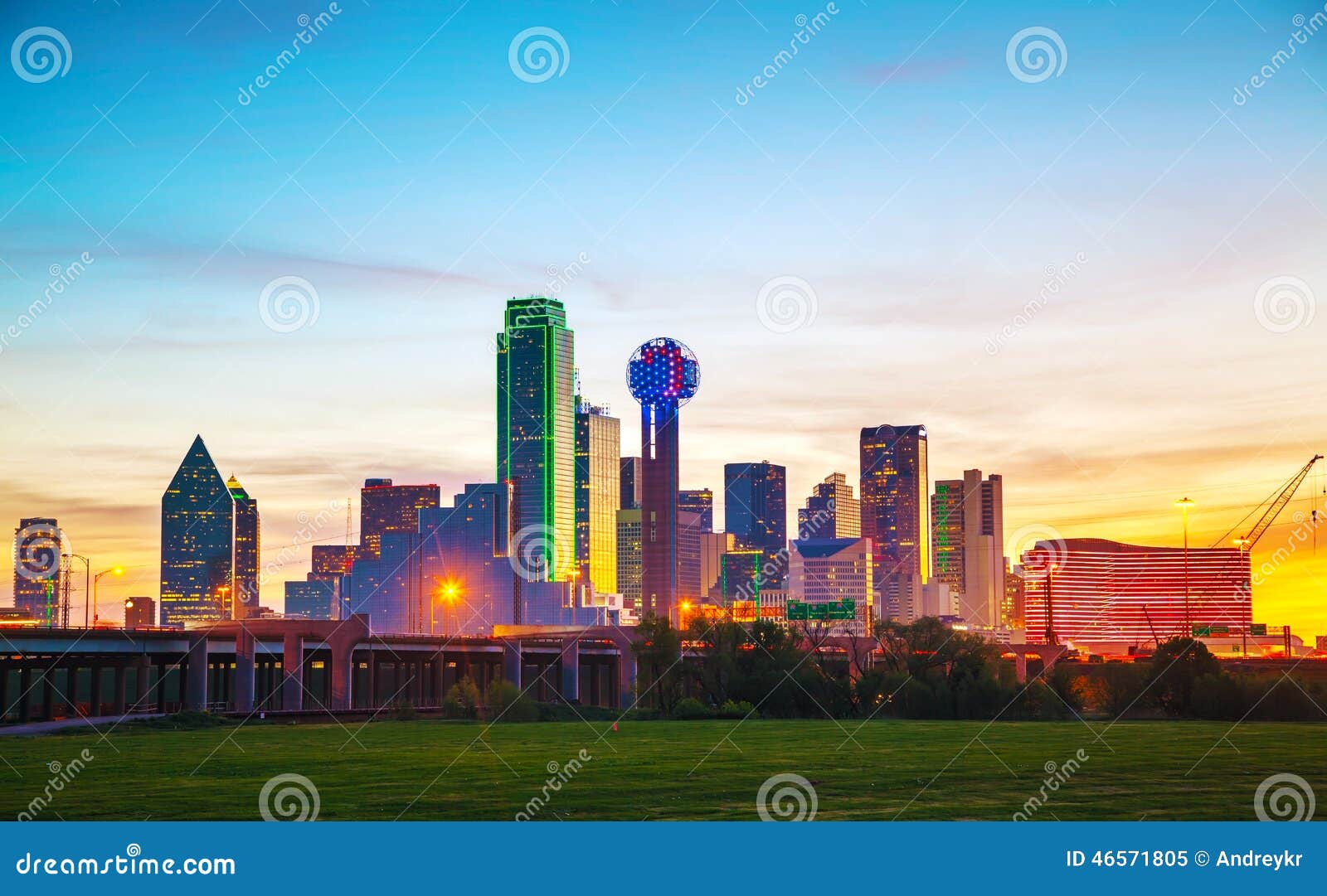 Panoramica Di Dallas Del Centro Immagine Stock - Immagine di famoso ...