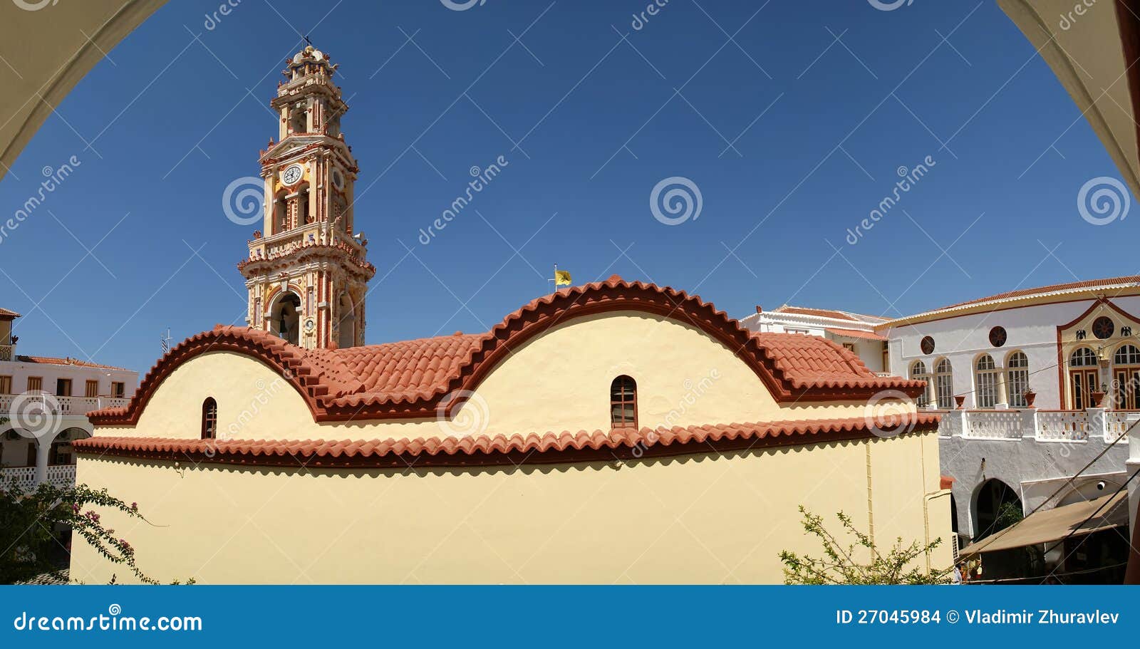 Panormitis Monastery, Symi Island, Greece Stock Photo - Image of ...