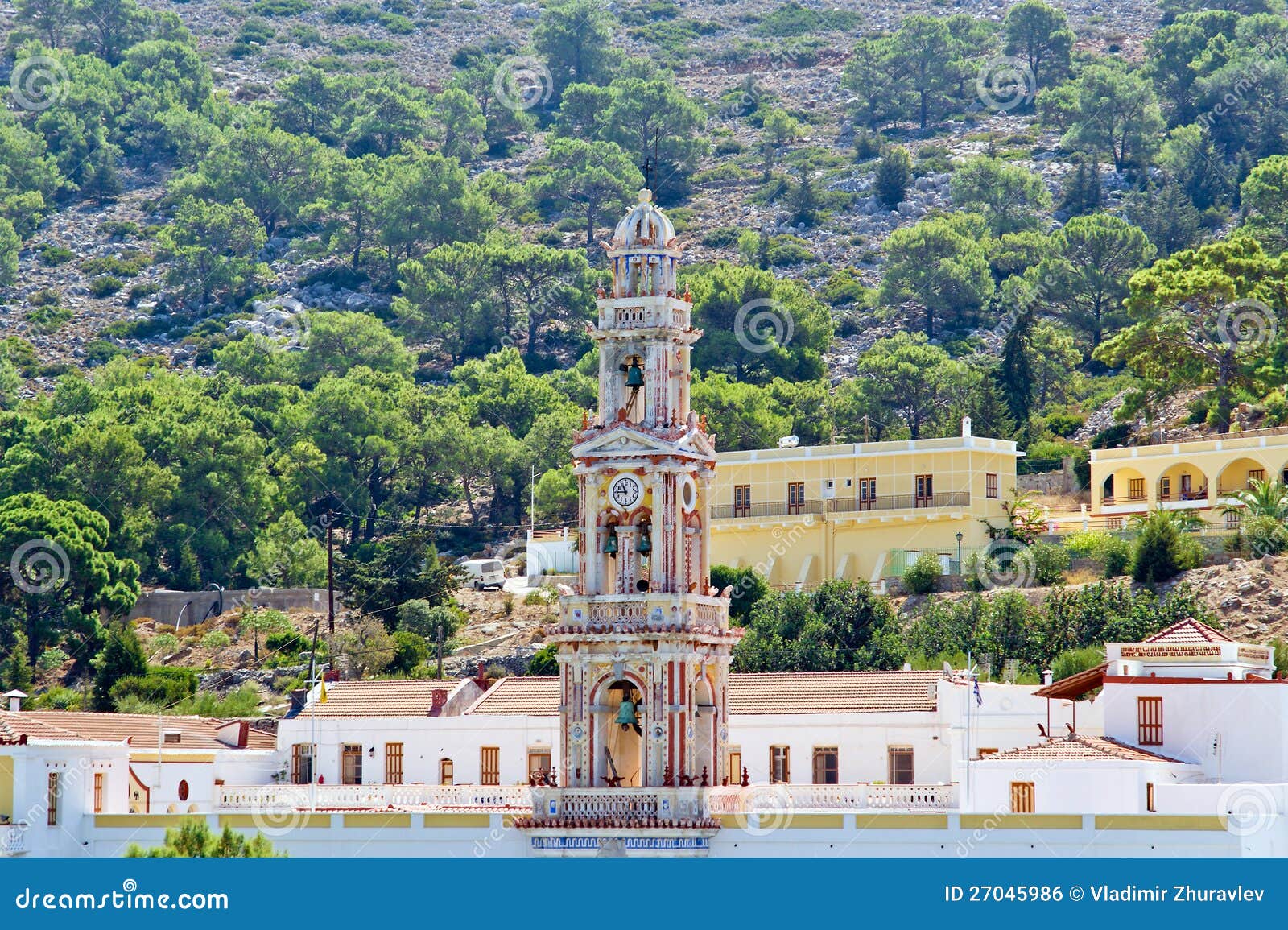 Panormitis Monastery, Symi Island, Greece Stock Photo - Image of ...
