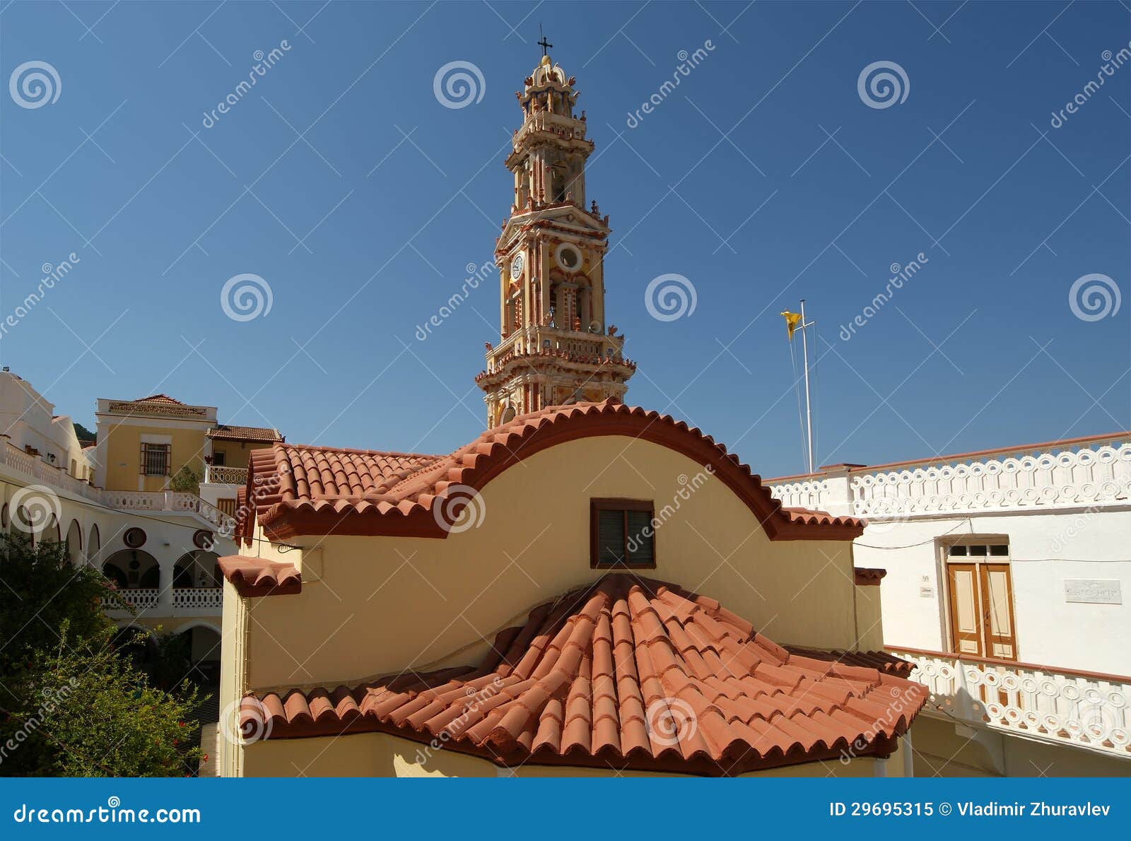 Panormitis Monastery, Symi Island, Greece Stock Image - Image of ...