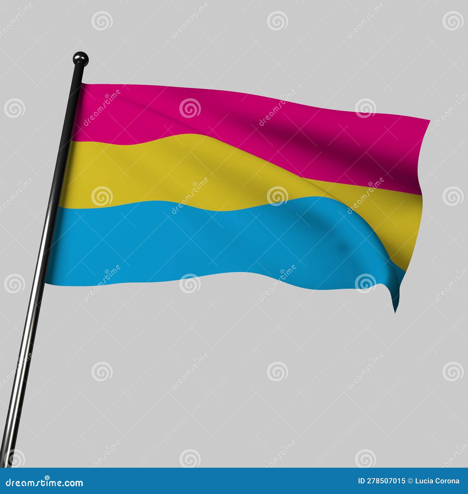 Pansexual Pride Flag Embracing Lgbtq Symbolism Stock Image