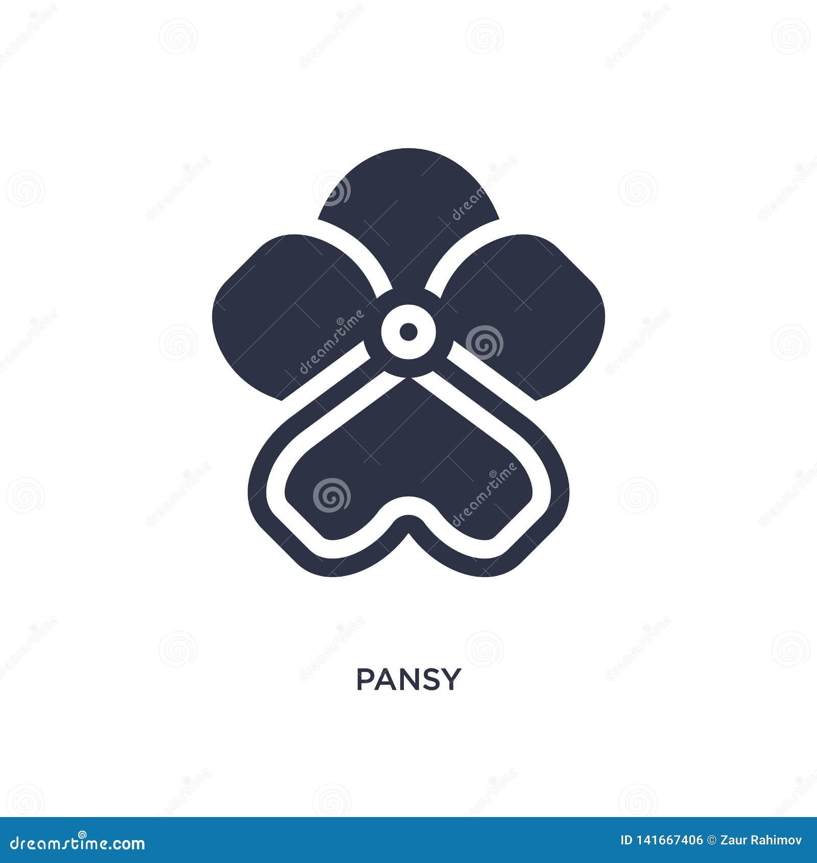 Pansy Icon on White Background. Simple Element Illustration from Nature ...
