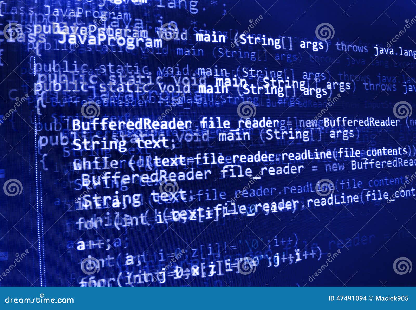Pantalla Abstracta Programada Del Código Del Desarrollador De Software ...