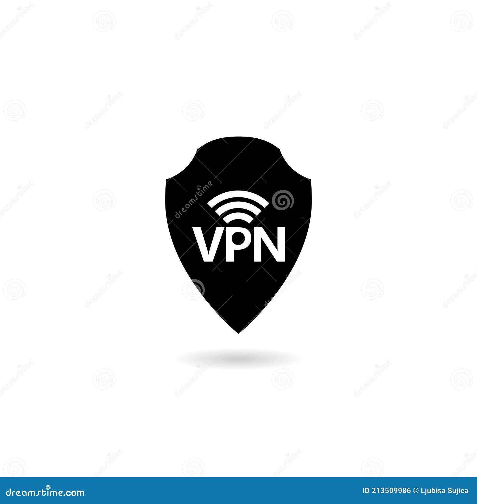 Pantalla Con Icono Vpn Con Sombra Ilustración del Vector - Ilustración ...