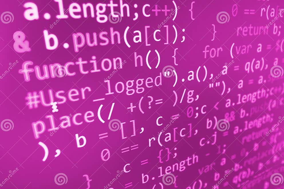 Pantalla Programada Del Código Fuente De La Codificación Foto de ...