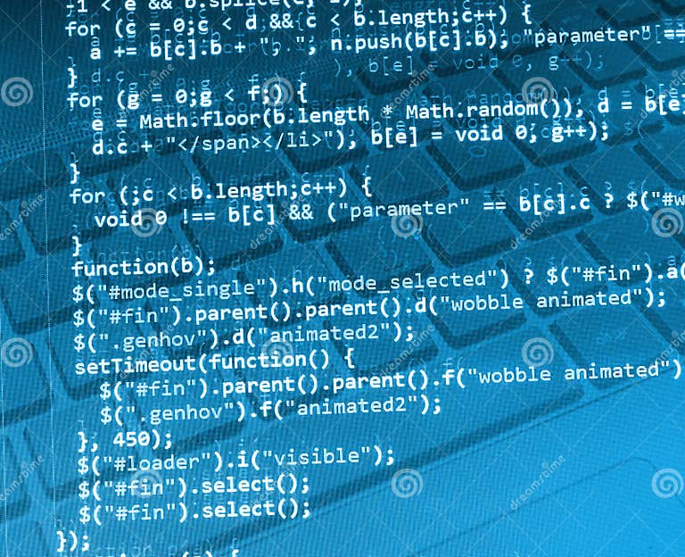 Pantalla Programada Del Código Fuente De La Codificación Foto de ...