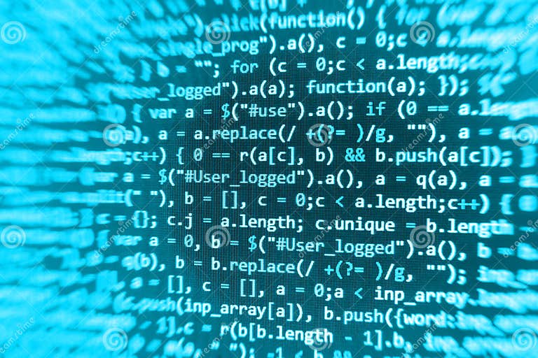 Pantalla Programada Del Código Fuente De La Codificación Foto de ...