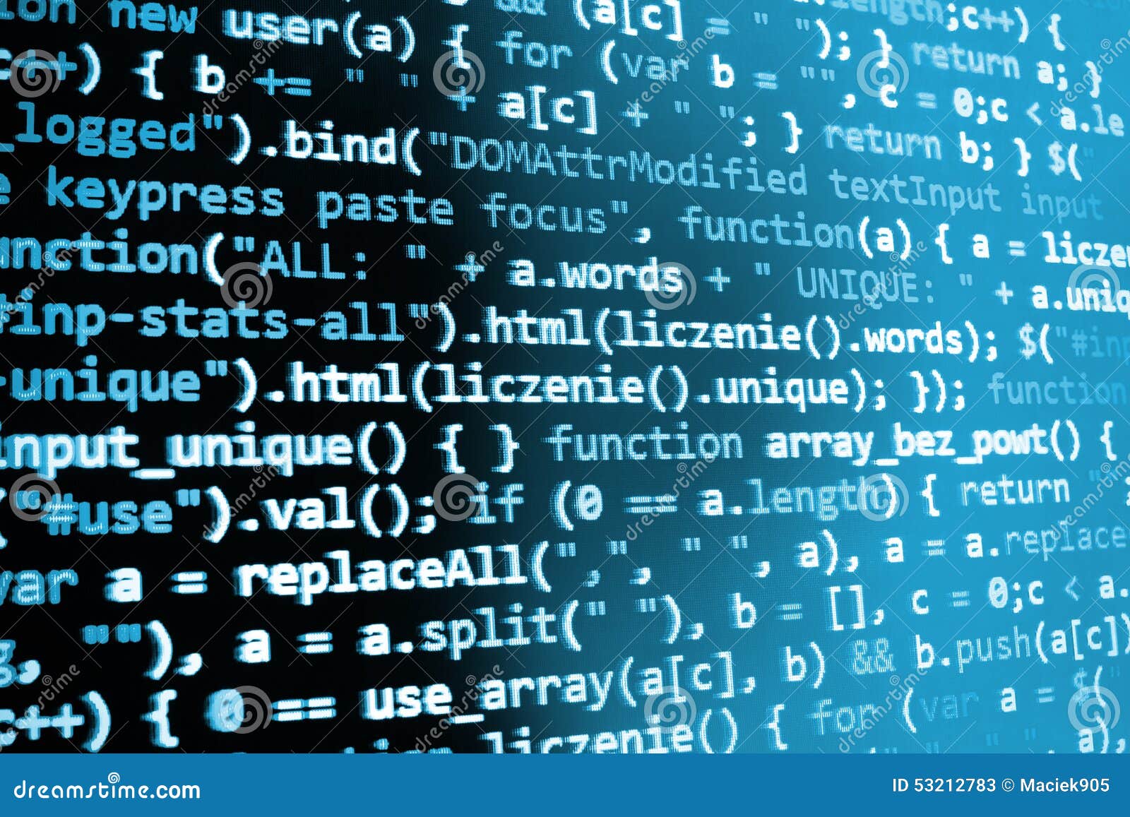 Pantalla Programada Del Código Fuente De La Codificación Imagen de ...
