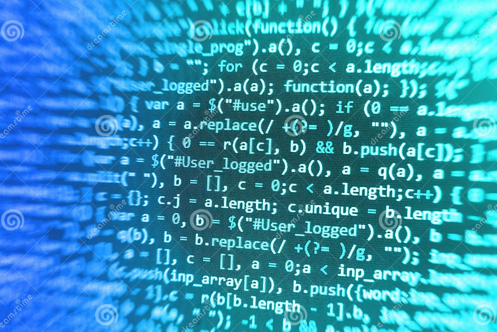 Pantalla Programada Del Código Fuente De La Codificación Stock de ...