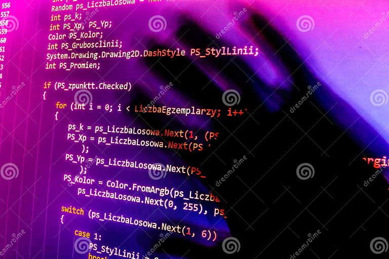 Pantalla Programada Del Código Fuente De La Codificación Stock de ilustración - Ilustración de ...