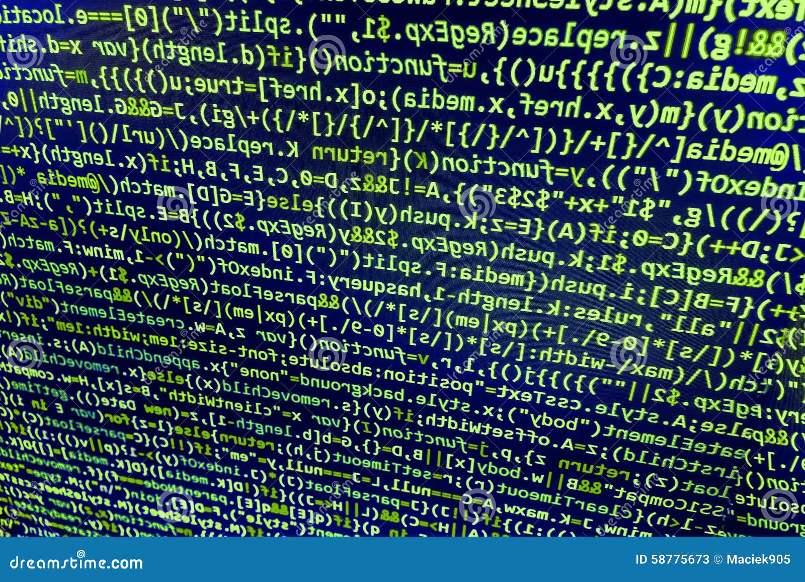 Pantalla Programada Del Código Fuente De La Codificación Stock de ...