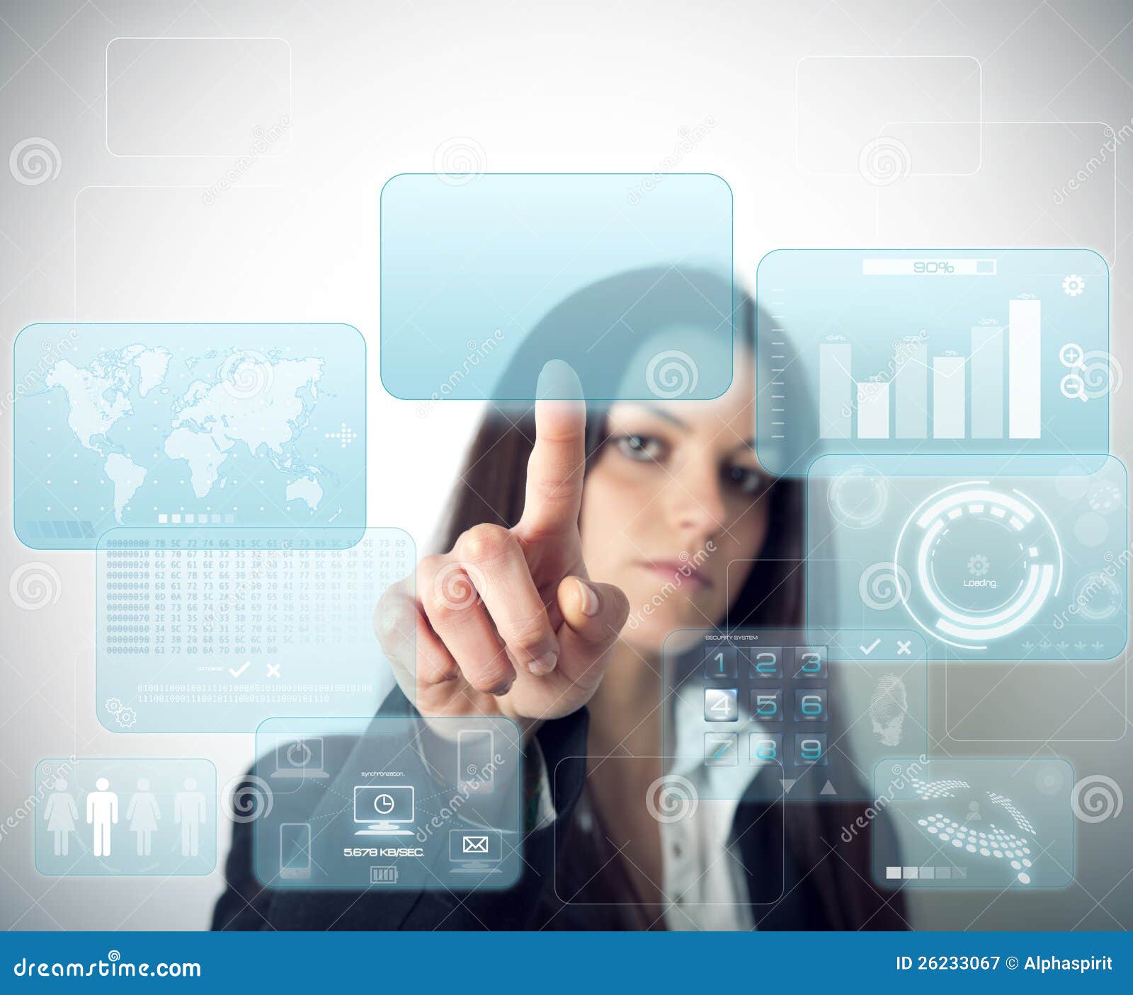 Pantalla virtual moderna imagen de archivo. Imagen de correspondencia ...