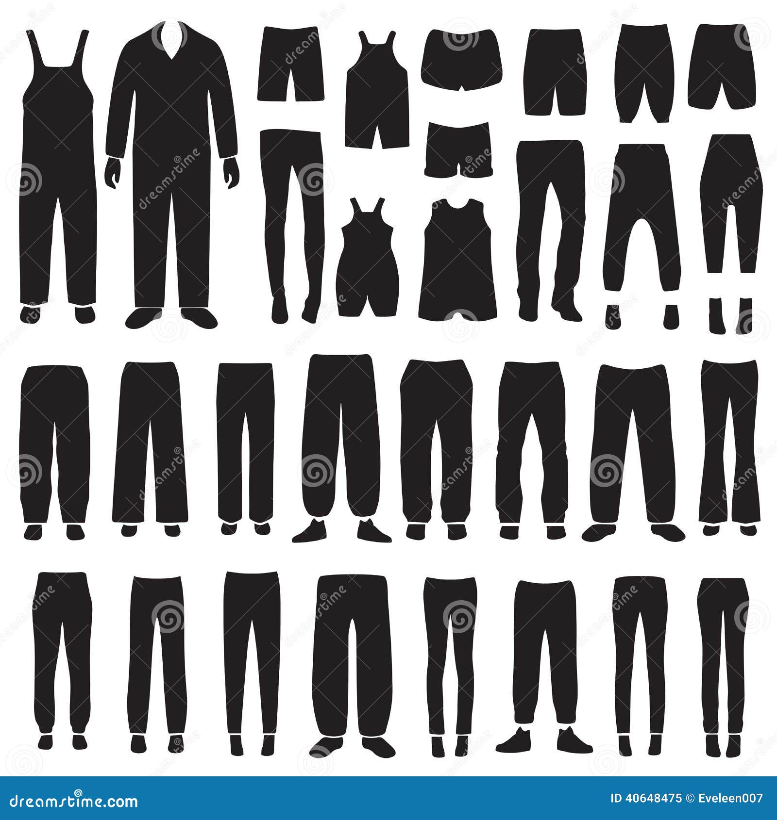 Pantalones aislados vector ilustración del vector. Ilustración de ropas ...