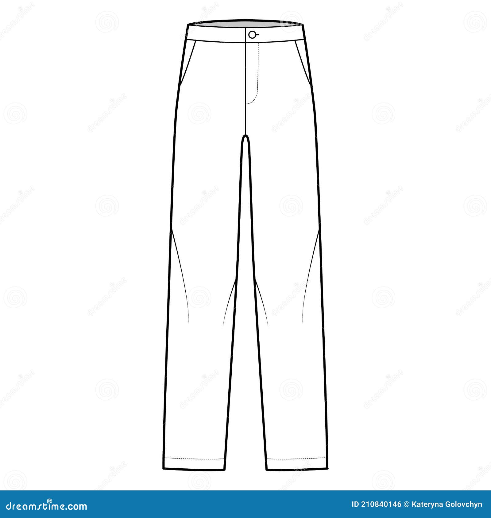 Pantalones Silueta Recta Técnica Moda Ilustración Con Frente Plano Baja ... Pantalones Silueta Recta Técnica Moda Ilustración Con Frente Plano Baja ...