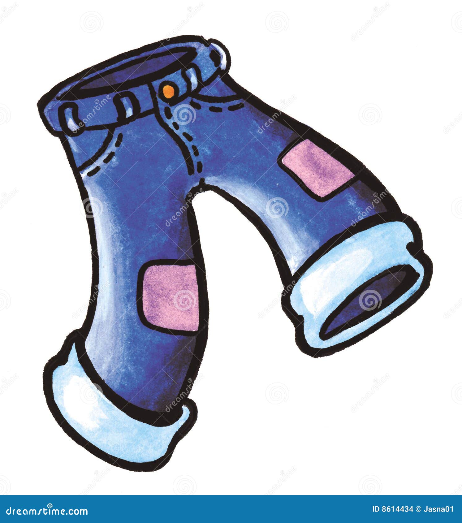 Pantaloni delle blue jeans illustrazione di stock. Illustrazione di ...