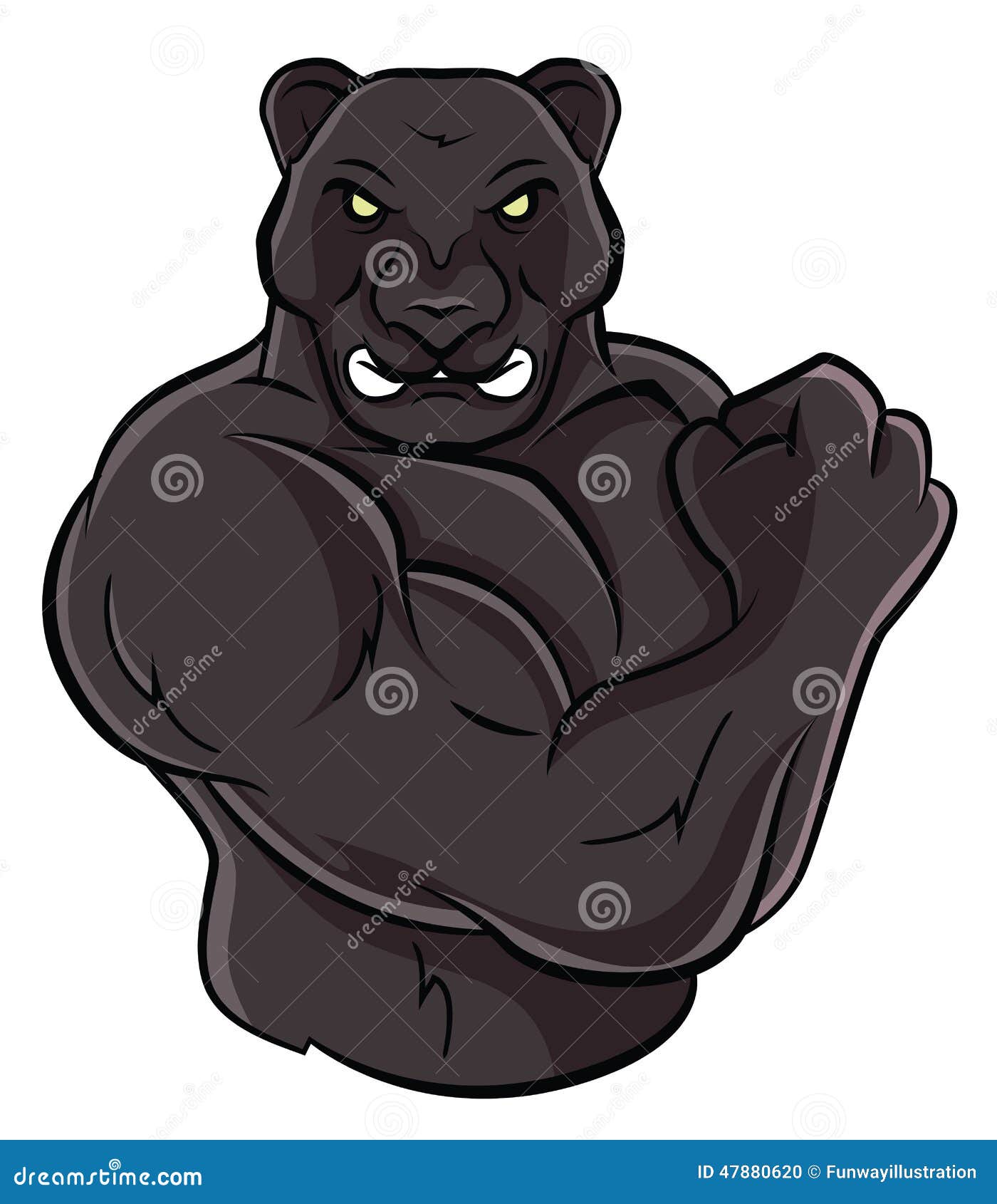 Pantera ilustración del vector. Ilustración de pantera - 47880620