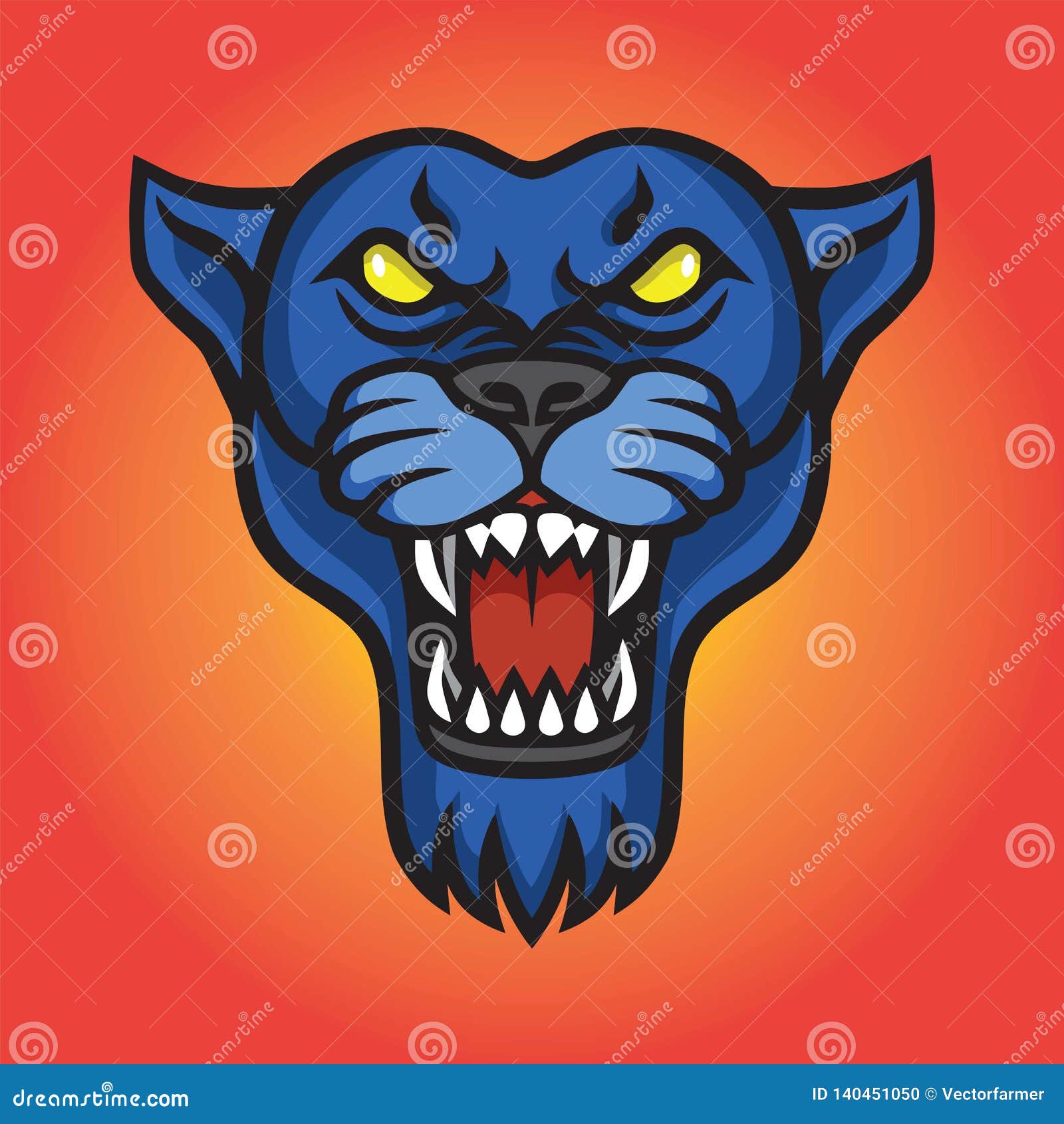 Pantera Logo Vector Del Rugido Jaguar Ilustración del Vector ...