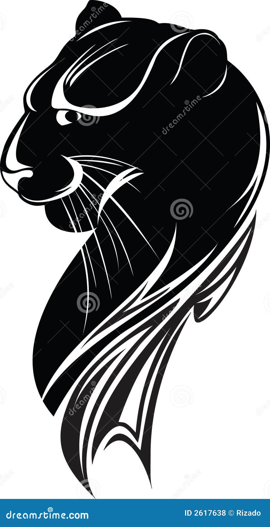 Pantera negra ilustración del vector. Ilustración de silueta - 2617638