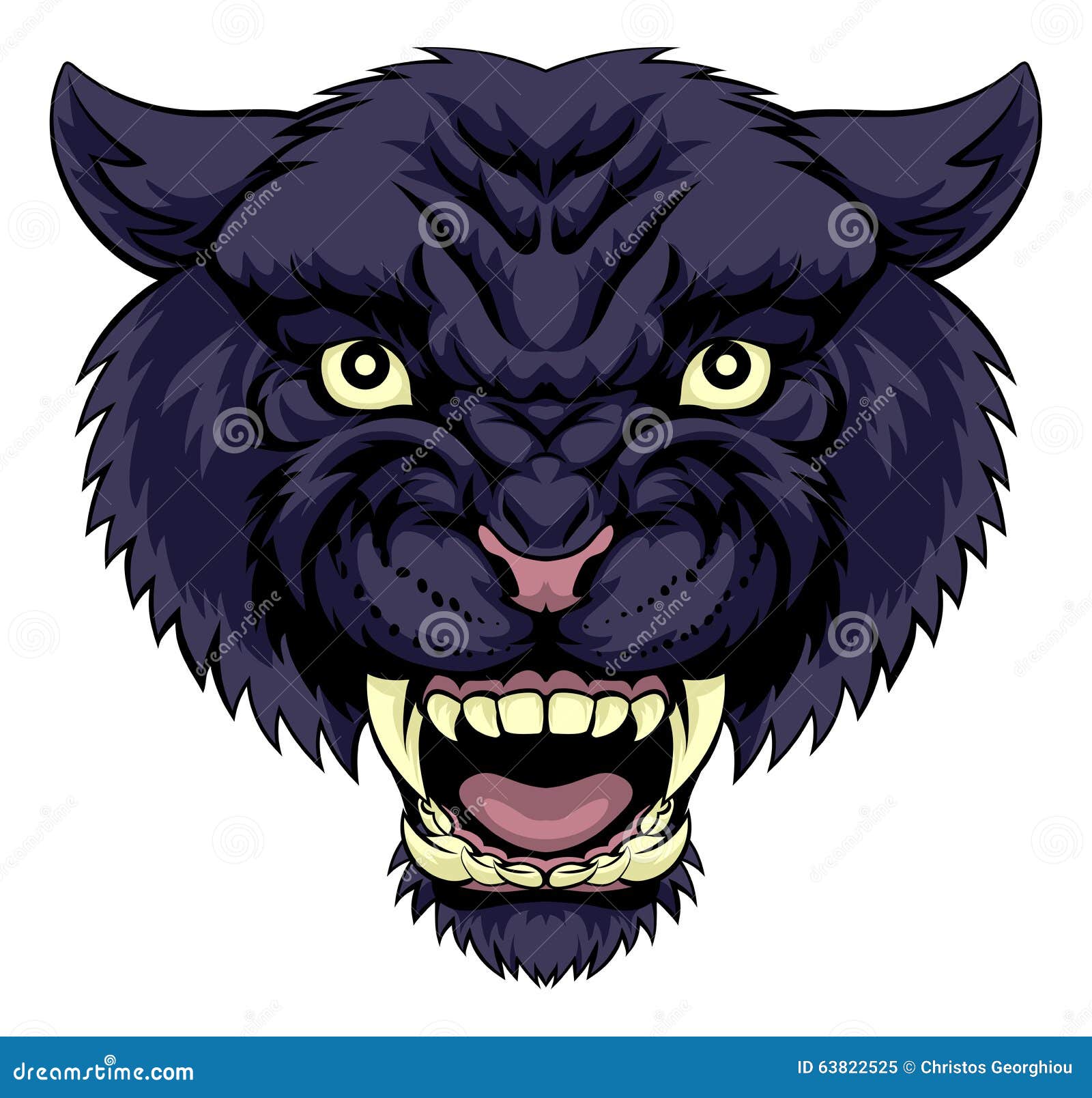 Pantera negra ilustración del vector. Ilustración de pantera - 63822525