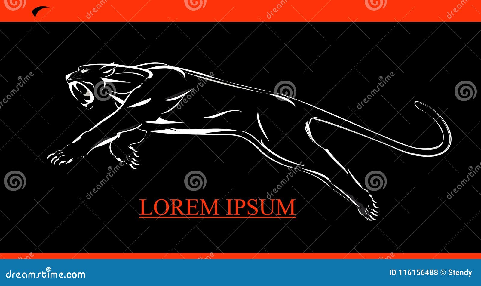 Pantera Negra, Pantera Que Ataca Stock de ilustración - Ilustración de ...