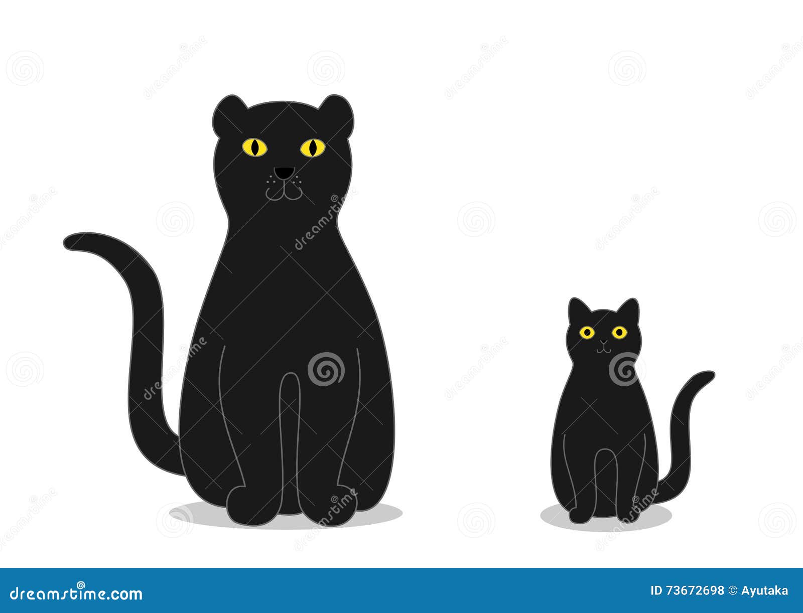 Pantera Negra Y Gato De Bombay Ilustración del Vector - Ilustración de ...