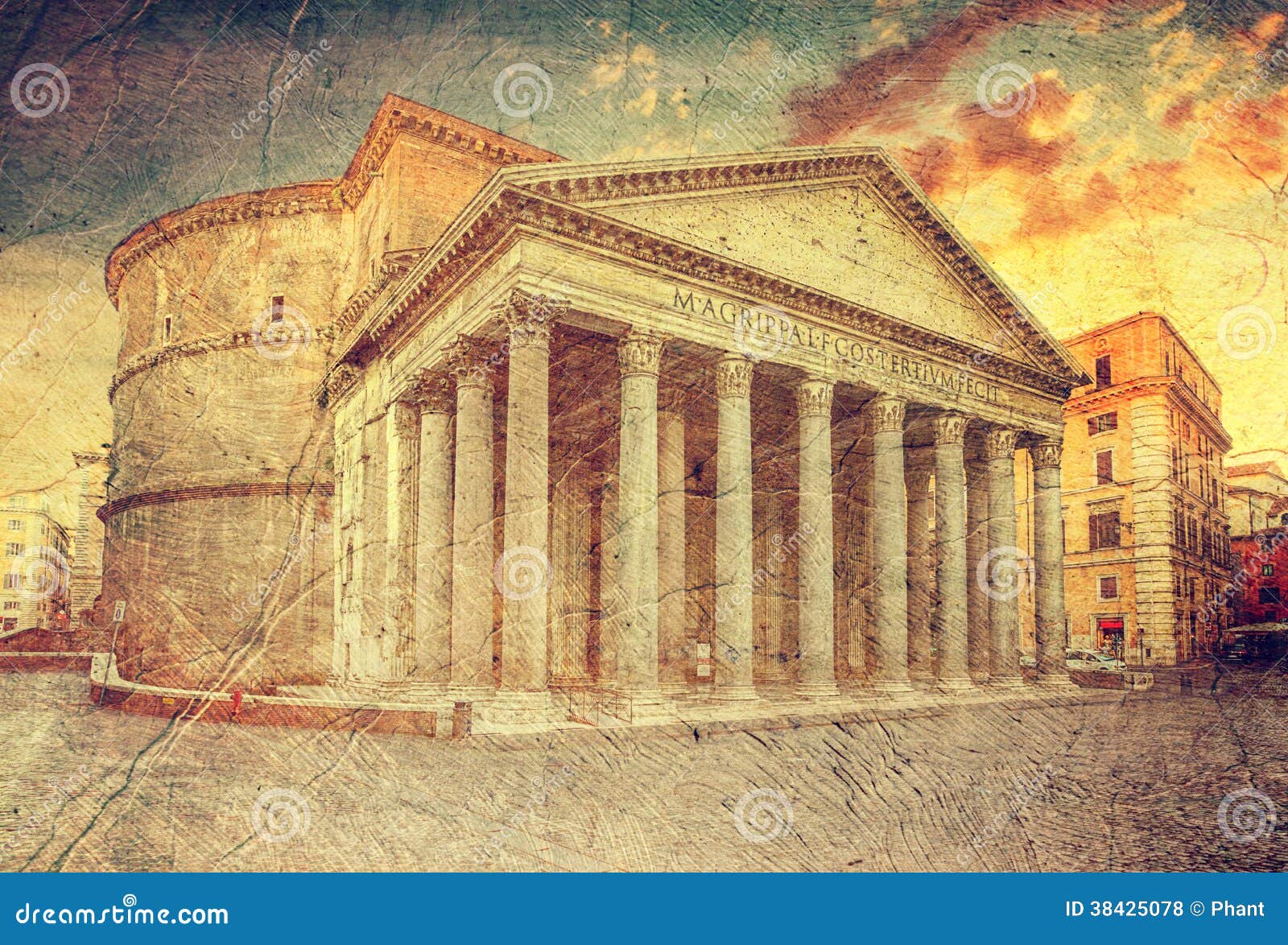 Panthéon. Rome. L'Italie. photo stock. Image du construction - 38425078