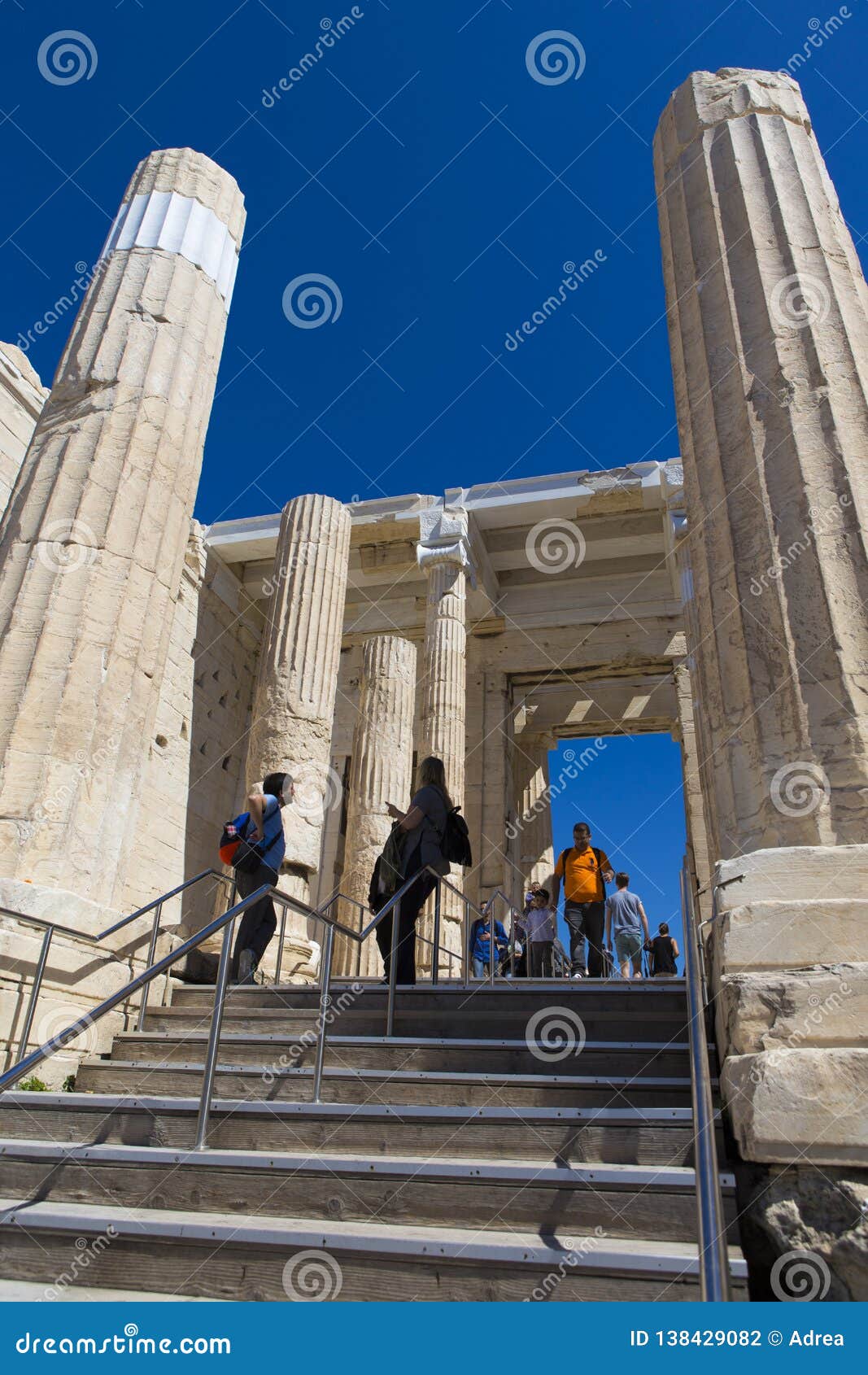 Tourists Visiting the Parthenon Stock Photo - Image of ruins, temple ...