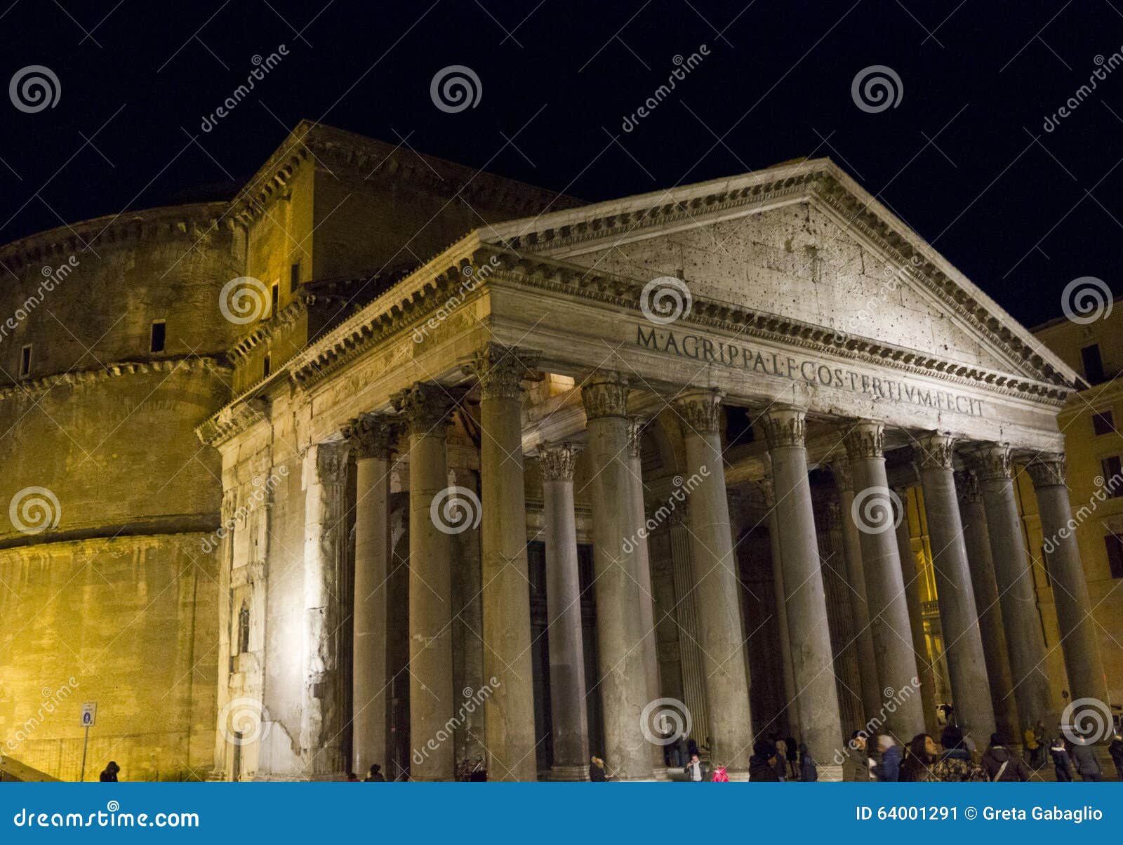 Pantheon Building at Night in Rome Editorial Photo - Image of blue ...