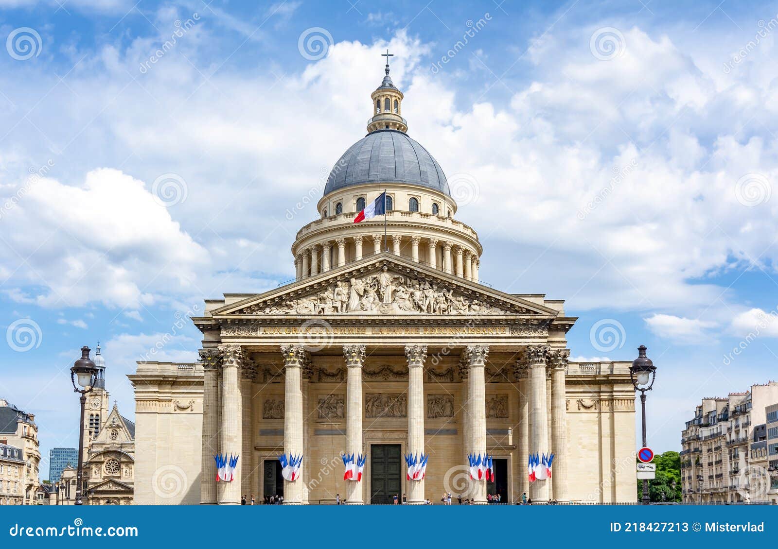 Pantheon Building in Paris, France Stock Image - Image of pantheon ...