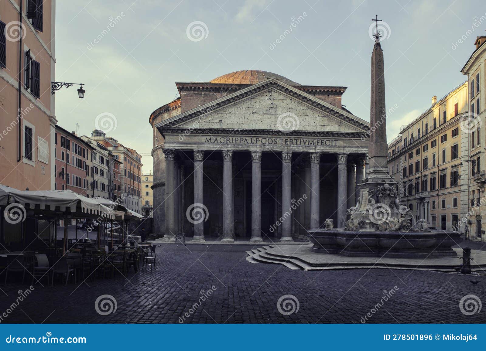Pantheon Building in Rome City Stock Photo - Image of town, roman ...