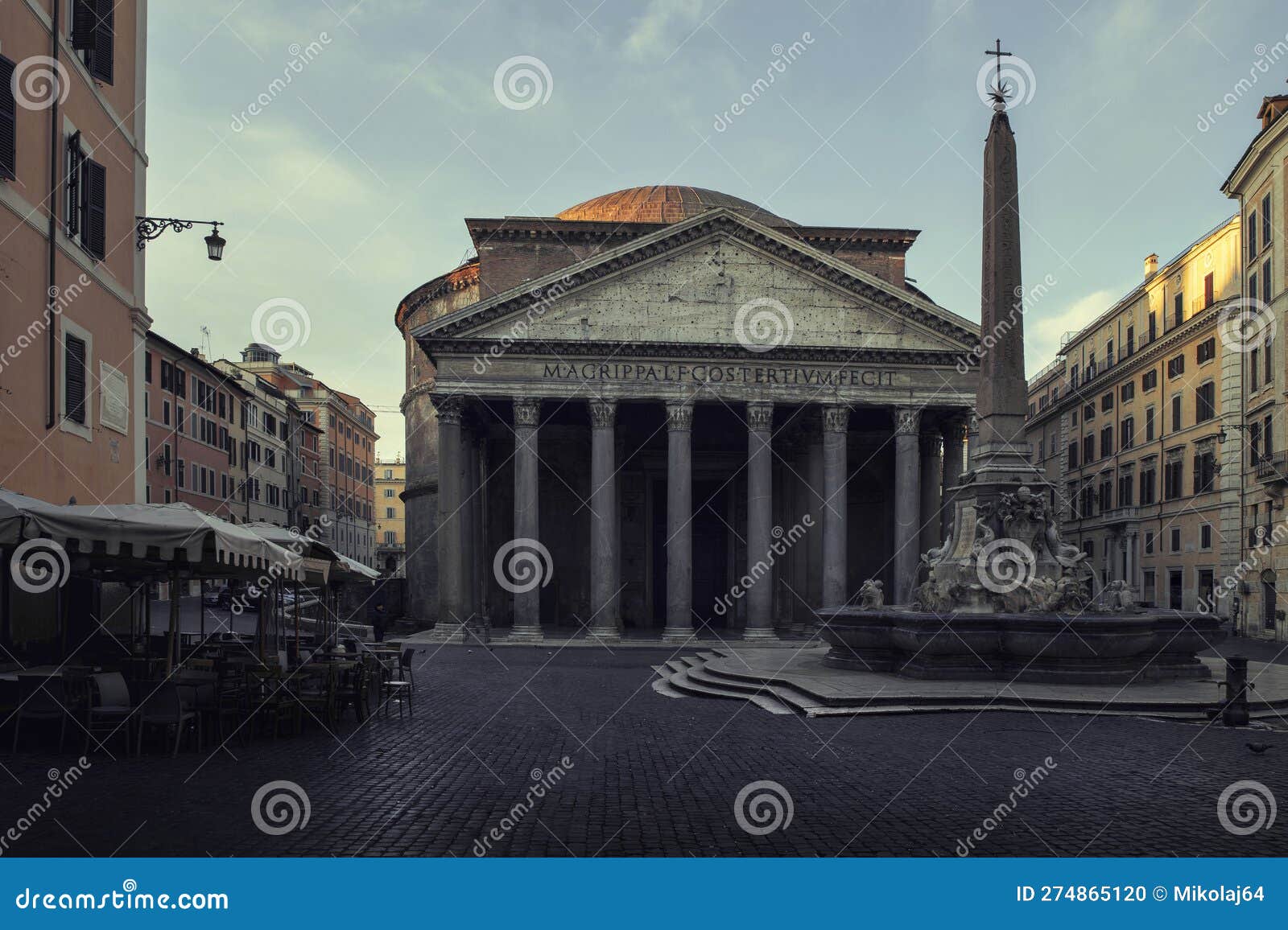 Pantheon Building in Rome, Italy Stock Photo - Image of landmark ...
