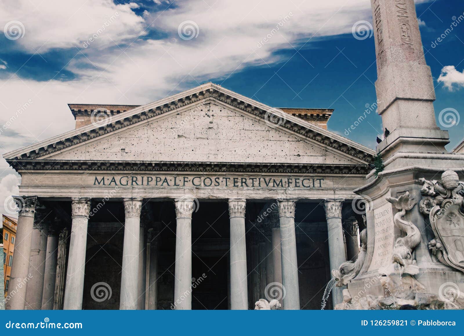 The Pantheon, Commissioned by Marcus Agrippa Stock Image - Image of ...