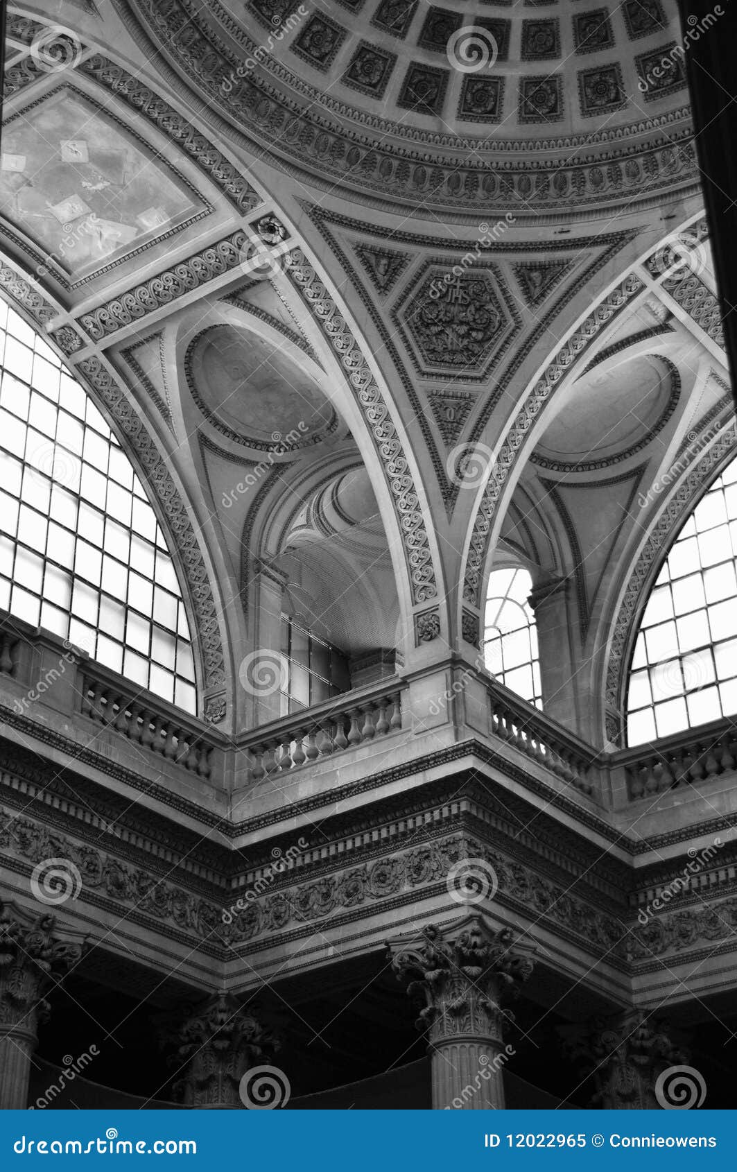 Pantheon Dome stock image. Image of windows, frieze, paris - 12022965