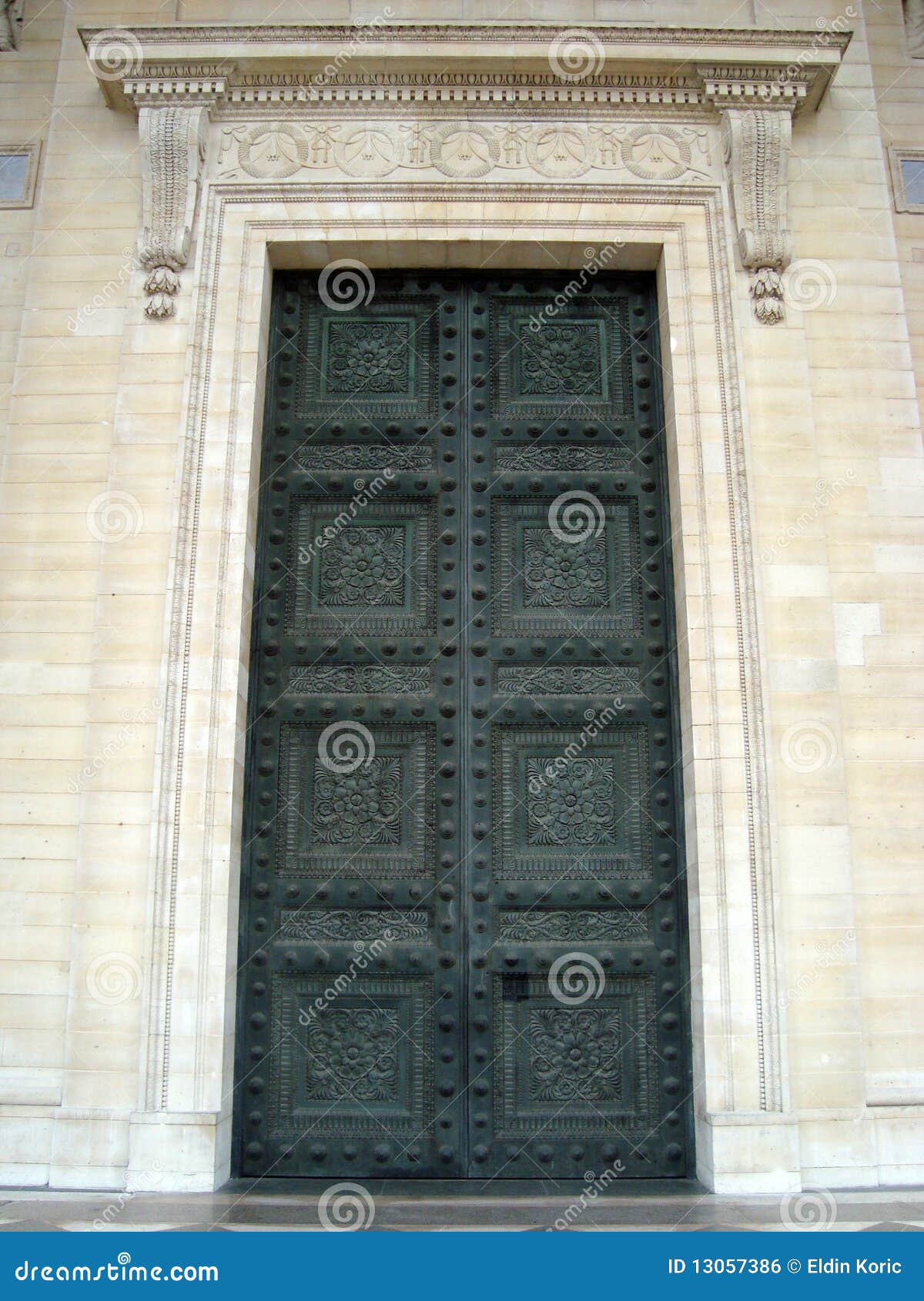 Pantheon door stock photo. Image of metal, closed, facade - 13057386