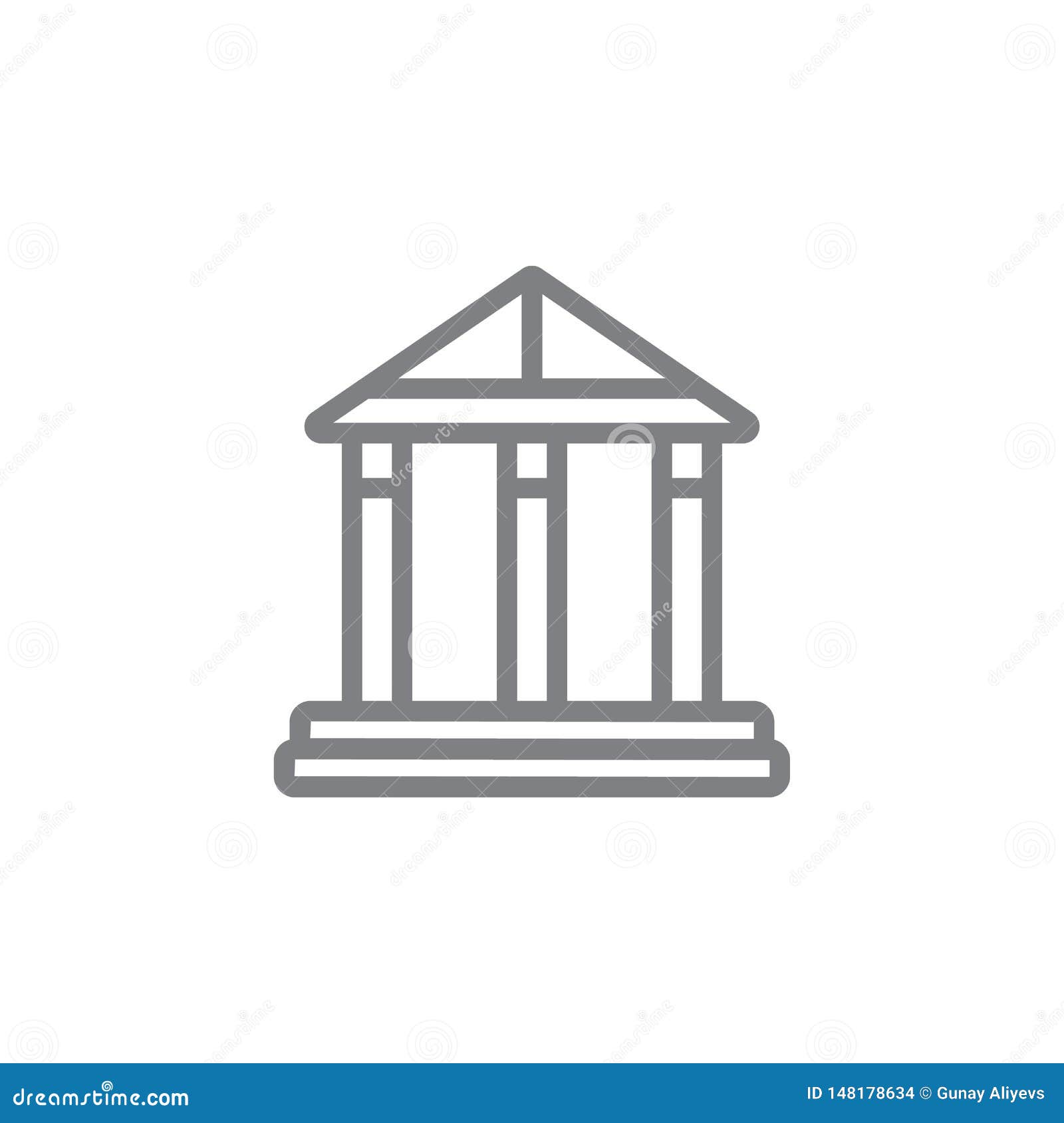 Pantheon Icon. Element Of Myphology Icon. Thin Line Icon For Website ...