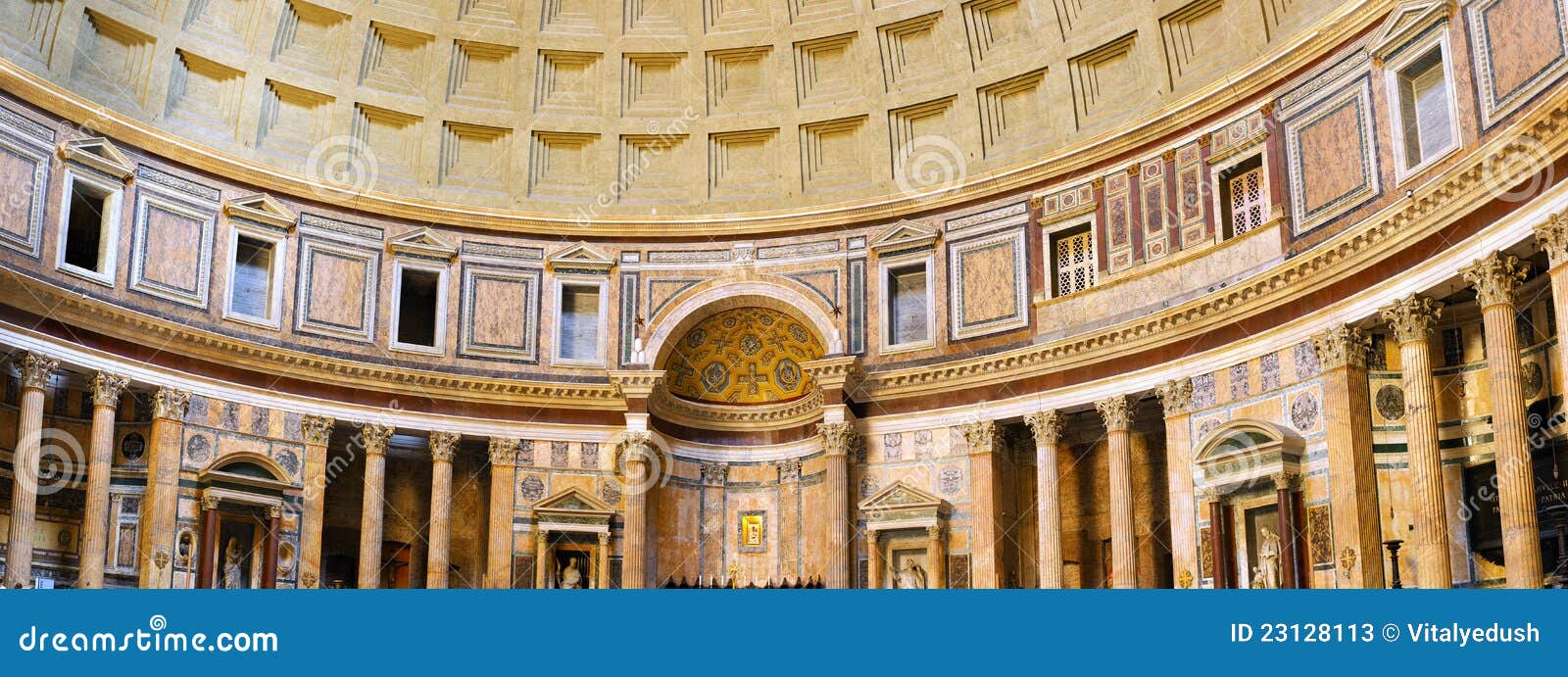 Pantheon-inside Interior in Rome, Italy. Editorial Stock Photo - Image ...