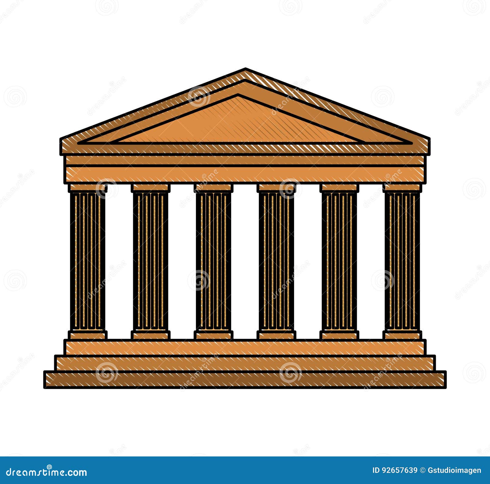 Pantheon italy landmark stock vector. Illustration of roma - 92657639