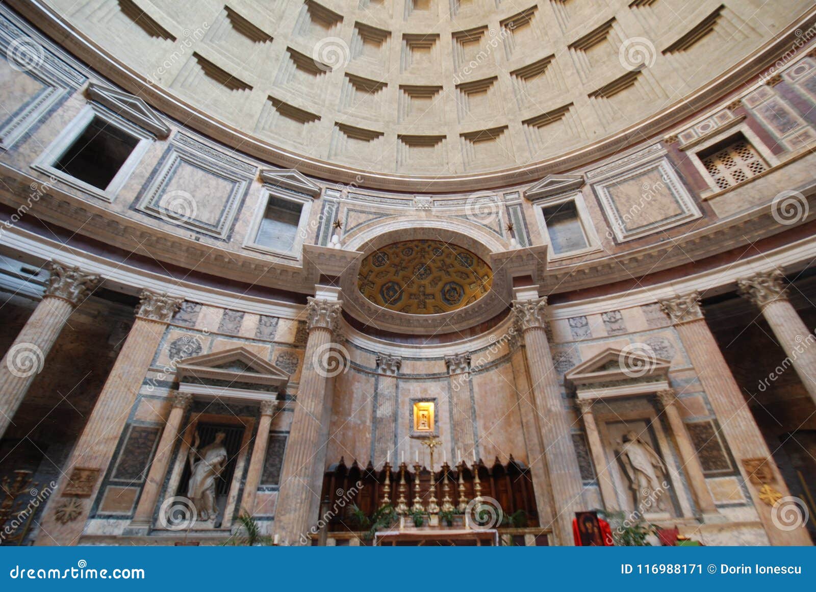 Pantheon, Landmark, Building, Ceiling, Classical Architecture Editorial ...