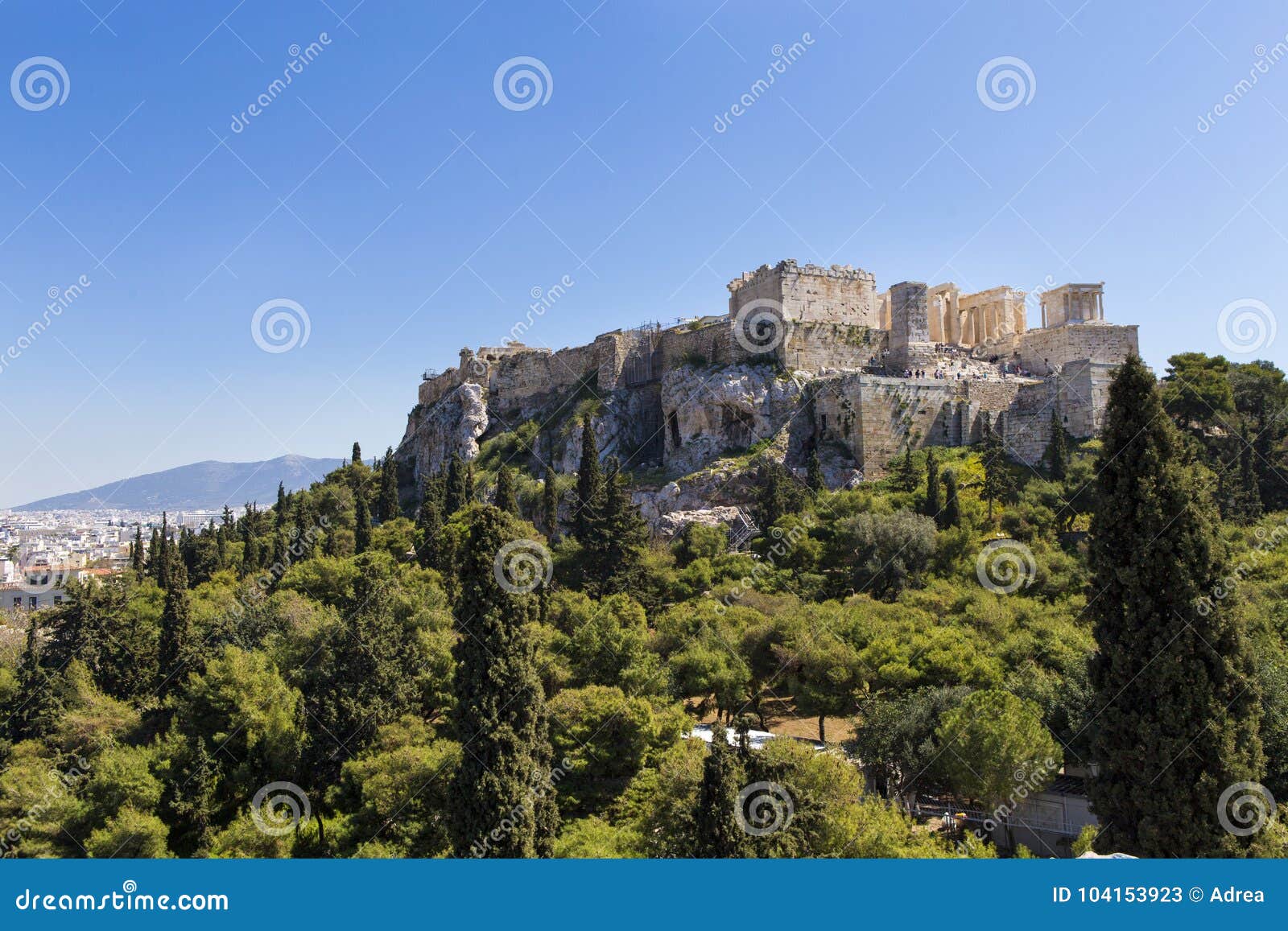 Visiting the Parthenon on Acropolis of Athens Stock Image - Image of ...