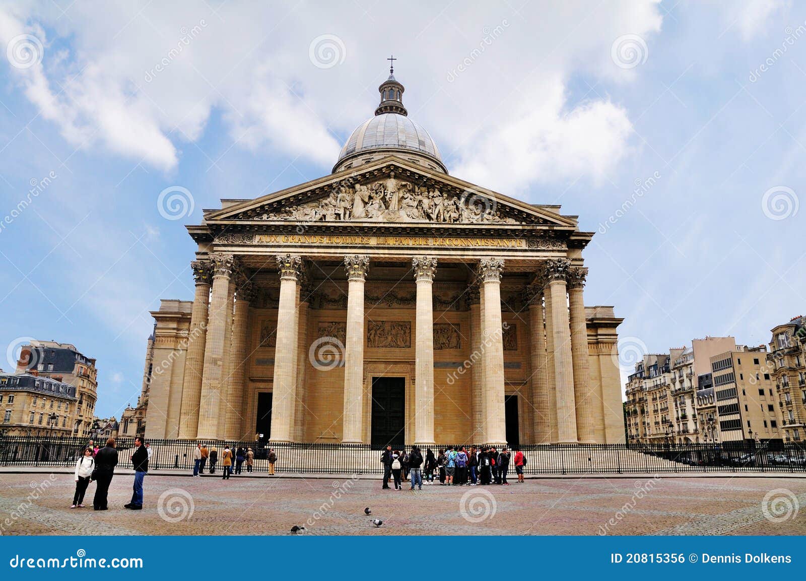 Pantheon, Paris editorial photo. Image of statues, columns - 20815356