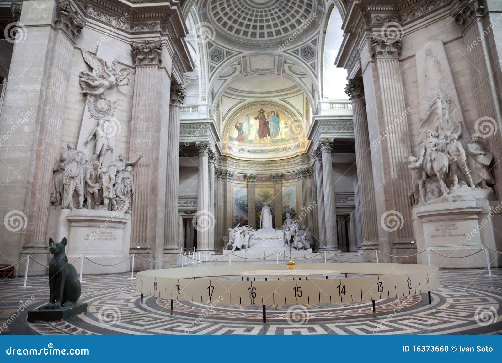 Pantheon of Paris interior editorial image. Image of traditional - 16373660