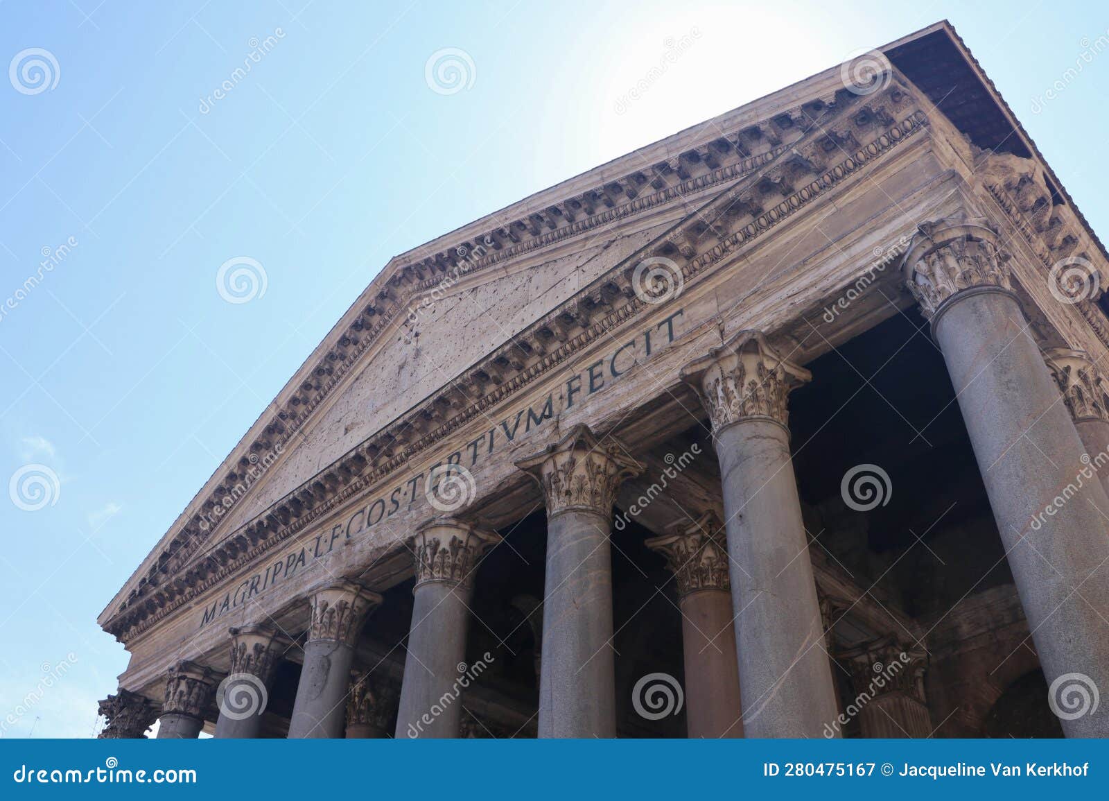 Pantheon Rome facade stock image. Image of facade, majestic - 280475167