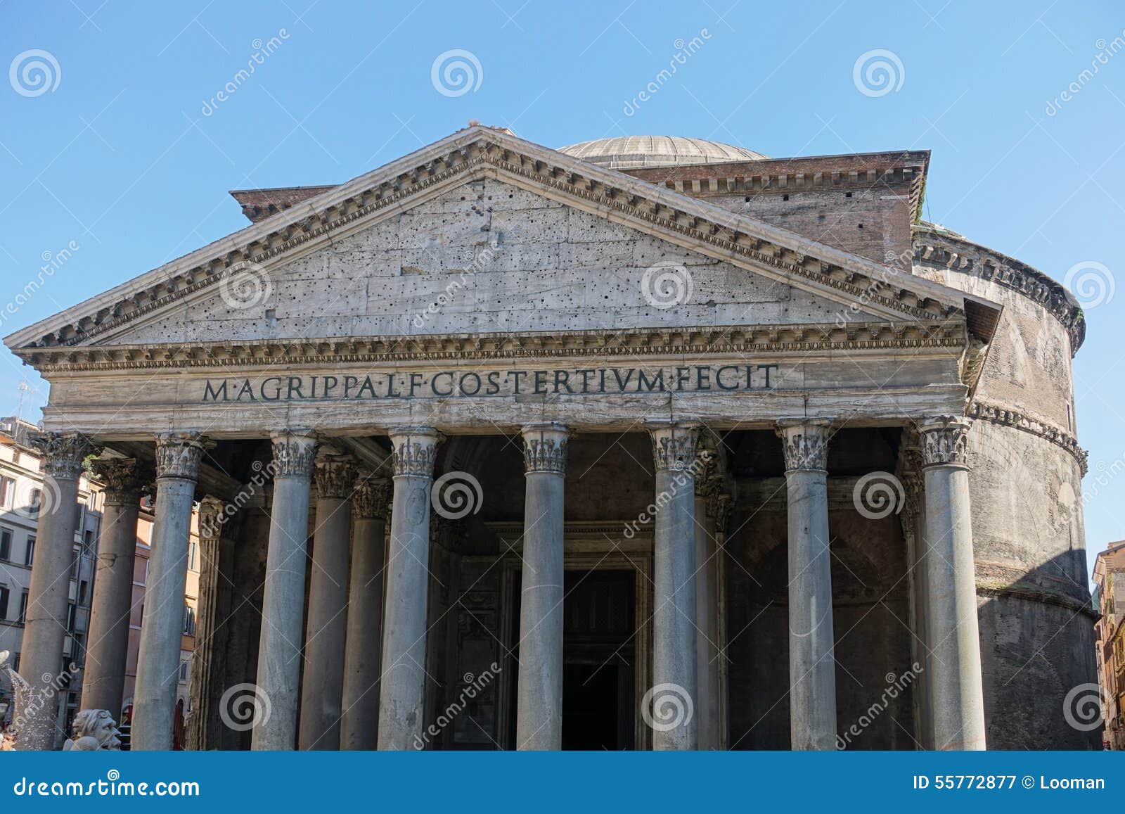 Pantheon rome stock image. Image of dome, famous, architecture - 55772877